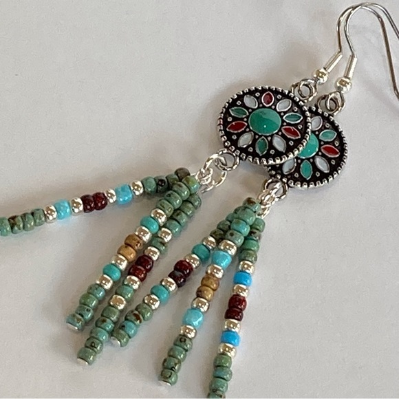 Artisan | Jewelry | Southwestern Boho Seed Bead Earrings From Desert ...
